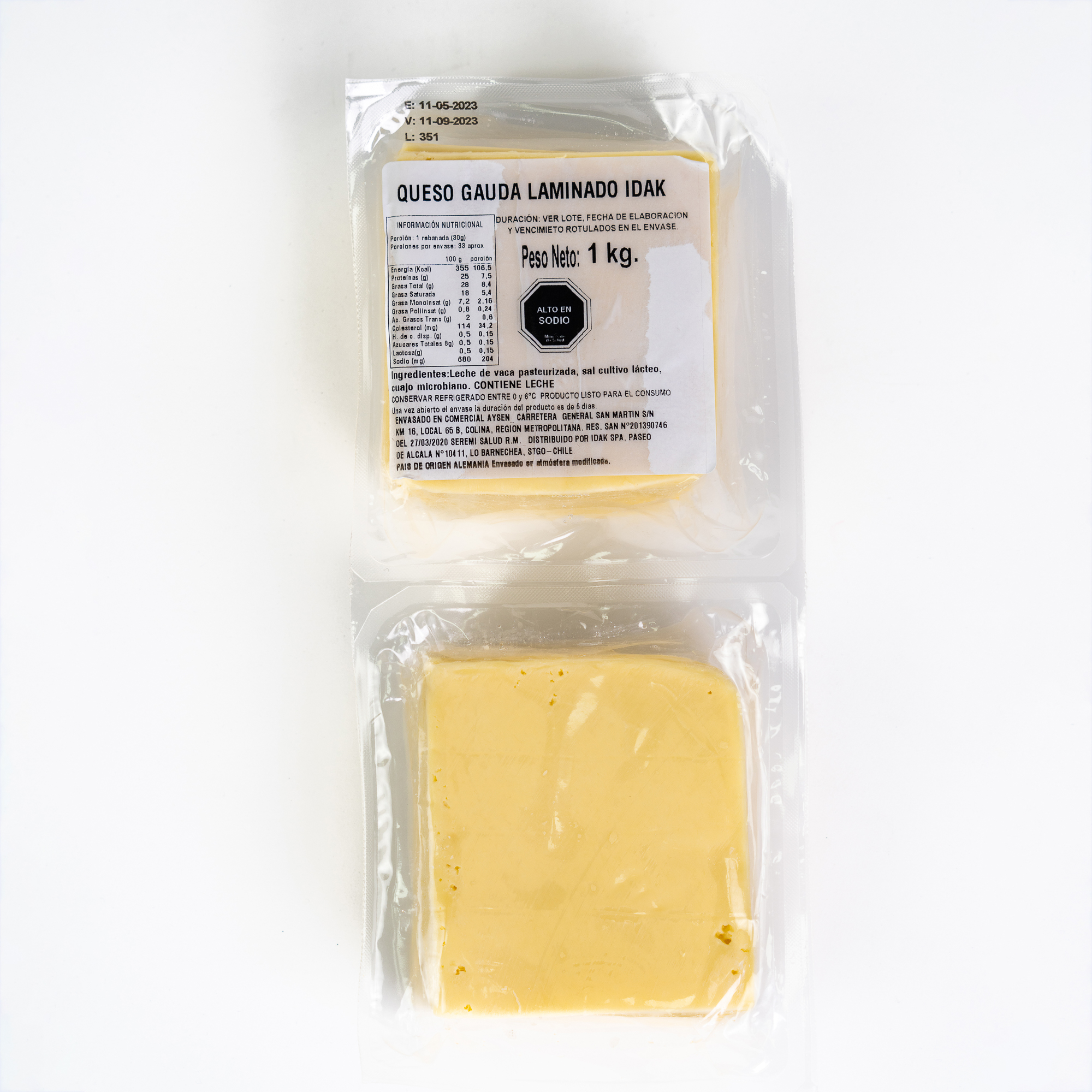 QUESO GAUDA IDAK (1 kg) | Abastecimiento de Alimentos Hoteles ...